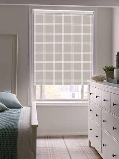 Herringbone Check Black Roller Blind