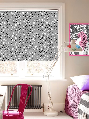 Leopard Print Multi Cordless Spring Loaded Roller Blind