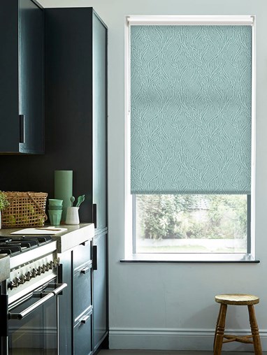 Ripple Sea Blue Roller Blind