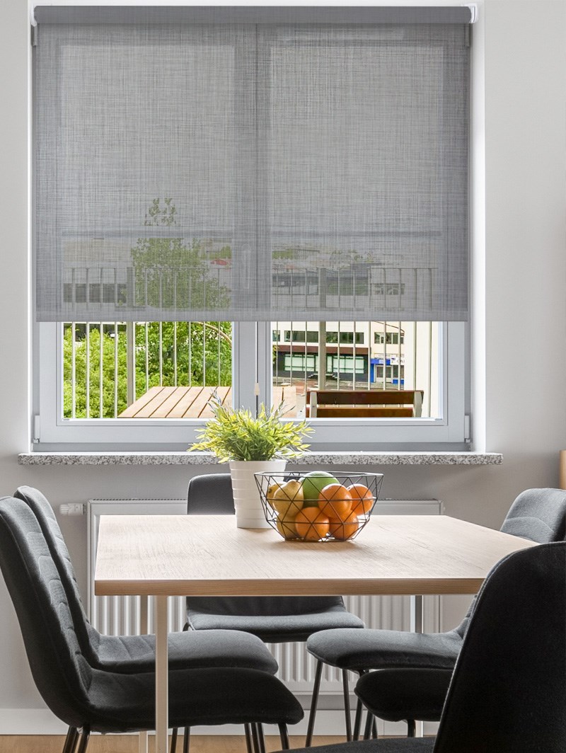 Stone Weave 5% Sunscreen Cordless Spring Loaded Roller Blind